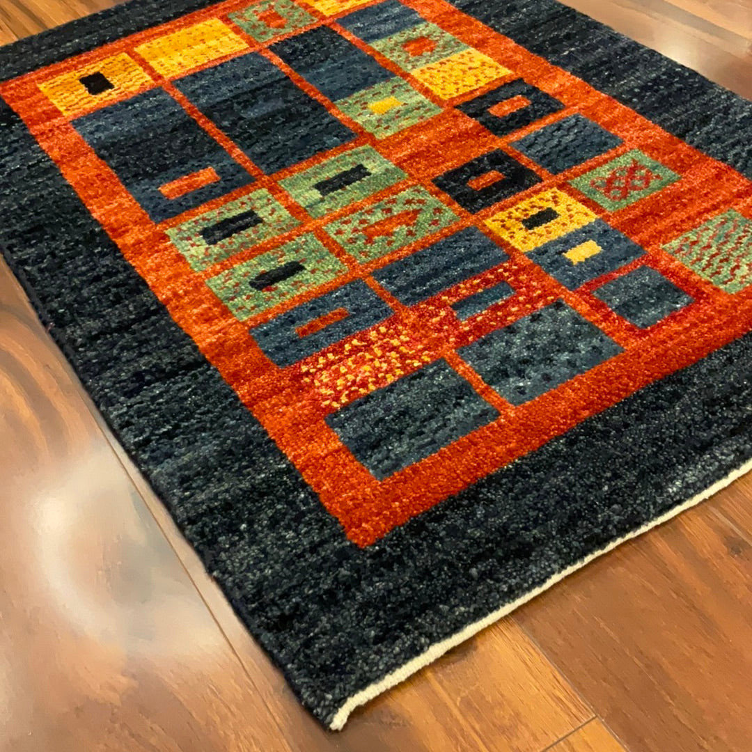 Kaoud Rugs 2X2.11 Rectangle Navy Gabbeh Area Rug - Southwestern - Area ...