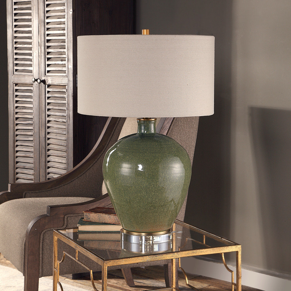 Elva Emerald Table Lamp - Transitional - Table Lamps - by Ownax | Houzz