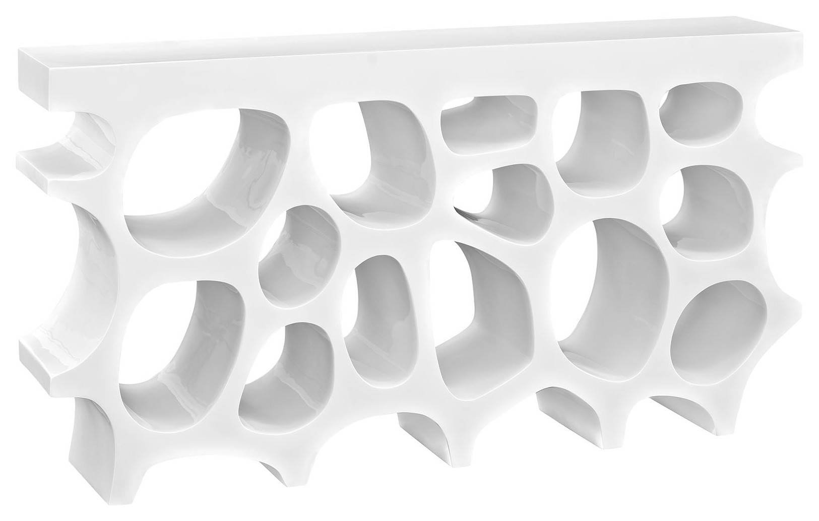 Modern White Wander Medium Stand, 12"Lx63"Wx33"H - Contemporary ...