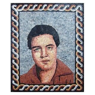 Mosaic Art, Elvis Presly, 55" x 47" - Traditional - Tile Murals - by ...