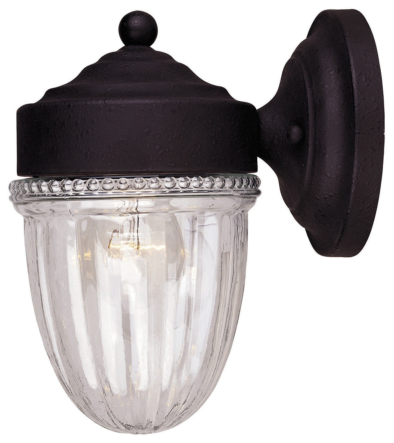 1-Light Outdoor Wall Lantern, Textured Black - Traditional - Outdoor ...