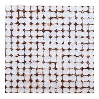 East at Main White Patina Coconut Shell Wall Tile - Farmhouse - Mosaic ...