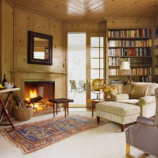 75 Beautiful Study Room With A Corner Fireplace Pictures & Ideas | Houzz