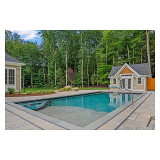 Simsbury, CT Rectangular Pool with Landscaper Clarke Landscapes ...