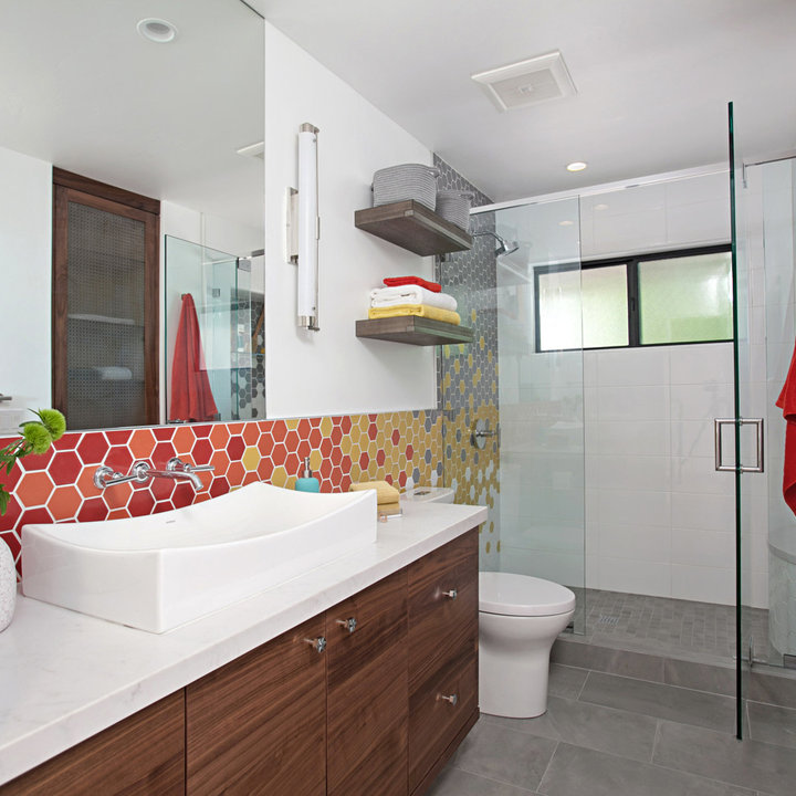 75 Orange Tile Bathroom Ideas You'll Love - December, 2025 | Houzz