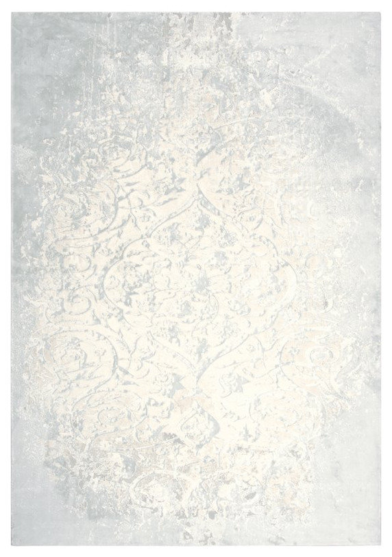 Alora Decor Glamour 3'11" x 5'6" Vine/Scroll Cream/Beige/Gray/Rust/Blue ...