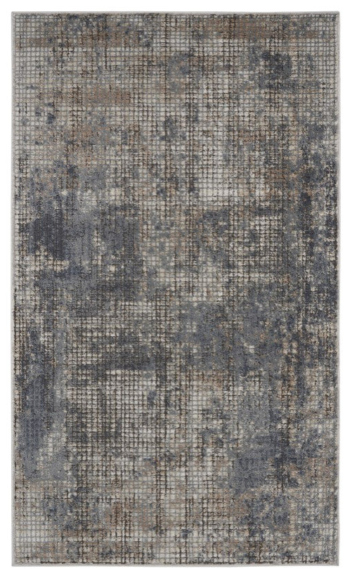 Nourison Quarry Blue Beige Area Rug, 3'x5' - Contemporary - Area Rugs ...