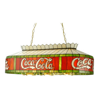 Meyda Lighting 40"L Coca-Cola Oblong Pendant - Craftsman - Pool Table ...