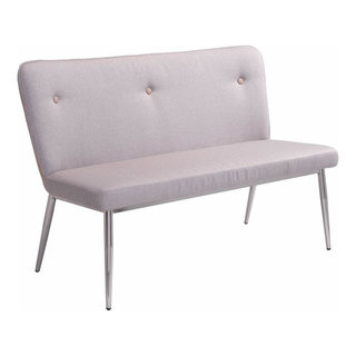 Zuo Modern Hope Bench Khaki - Midcentury - Upholstered Benches - by ...