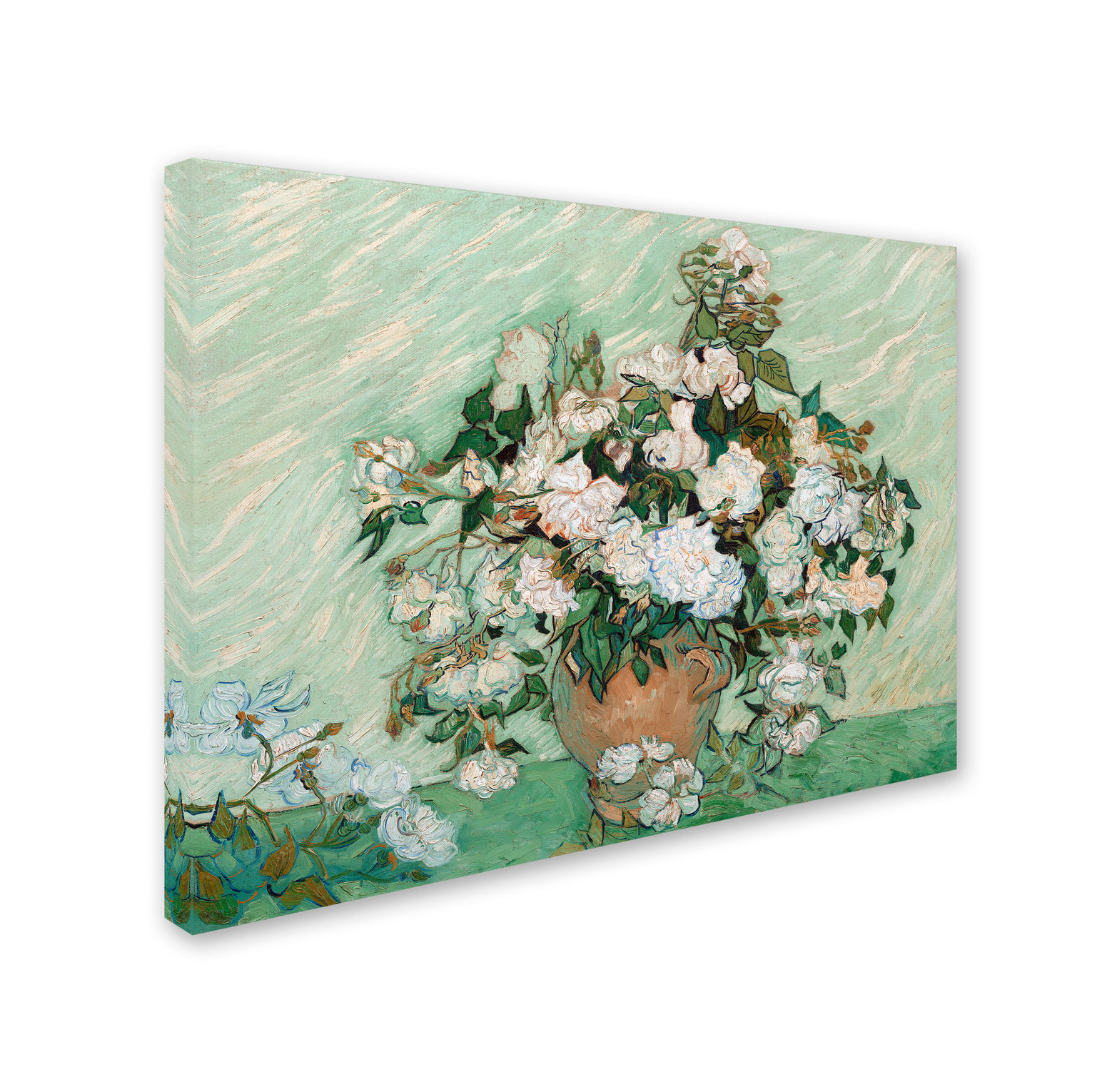 'Roses, 1890' Canvas Art by Vincent van Gogh, 24" x 32" - Traditional ...