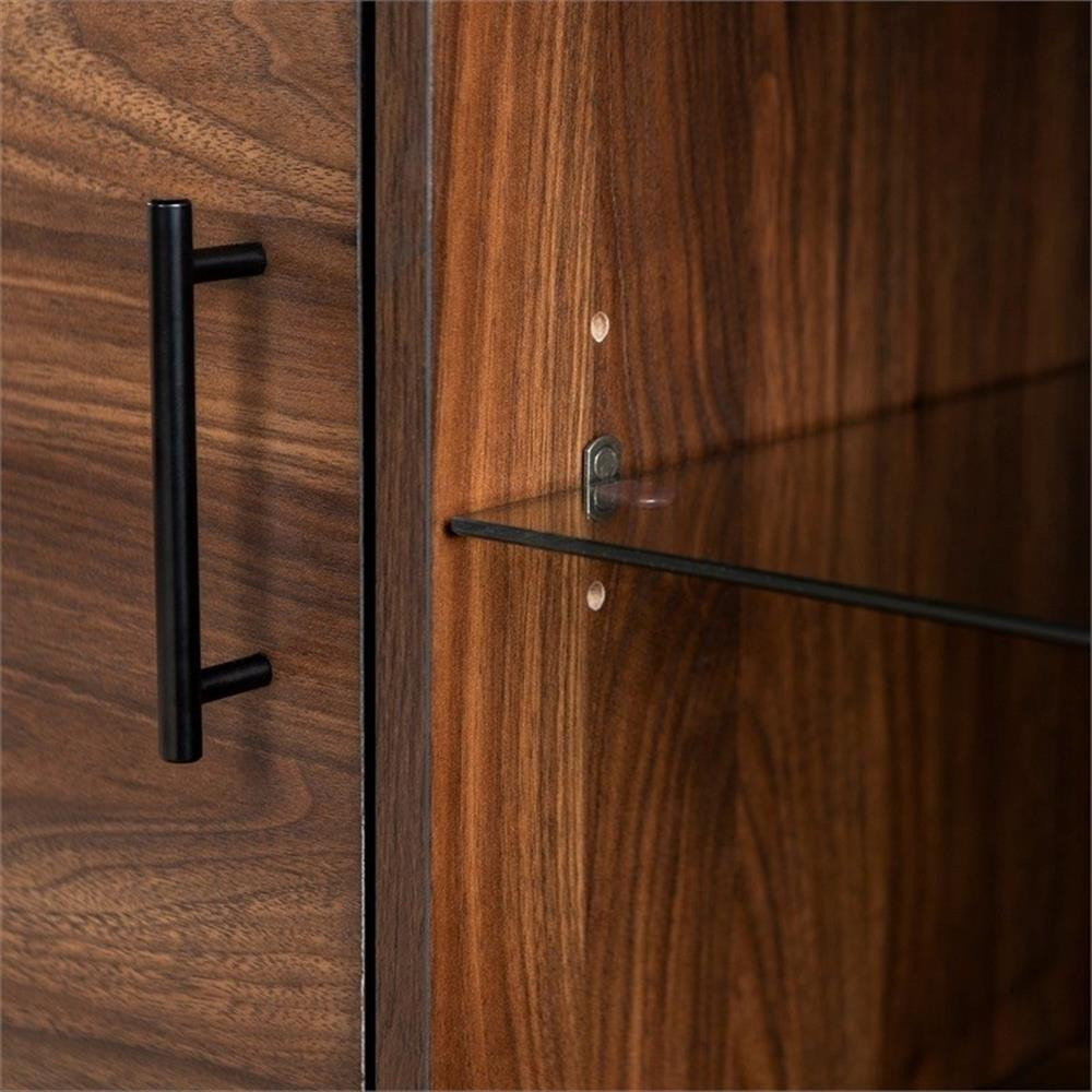 Pemberly Row Engineered Wood TV Stand for TVs up to 52" in Dark Walnut ...