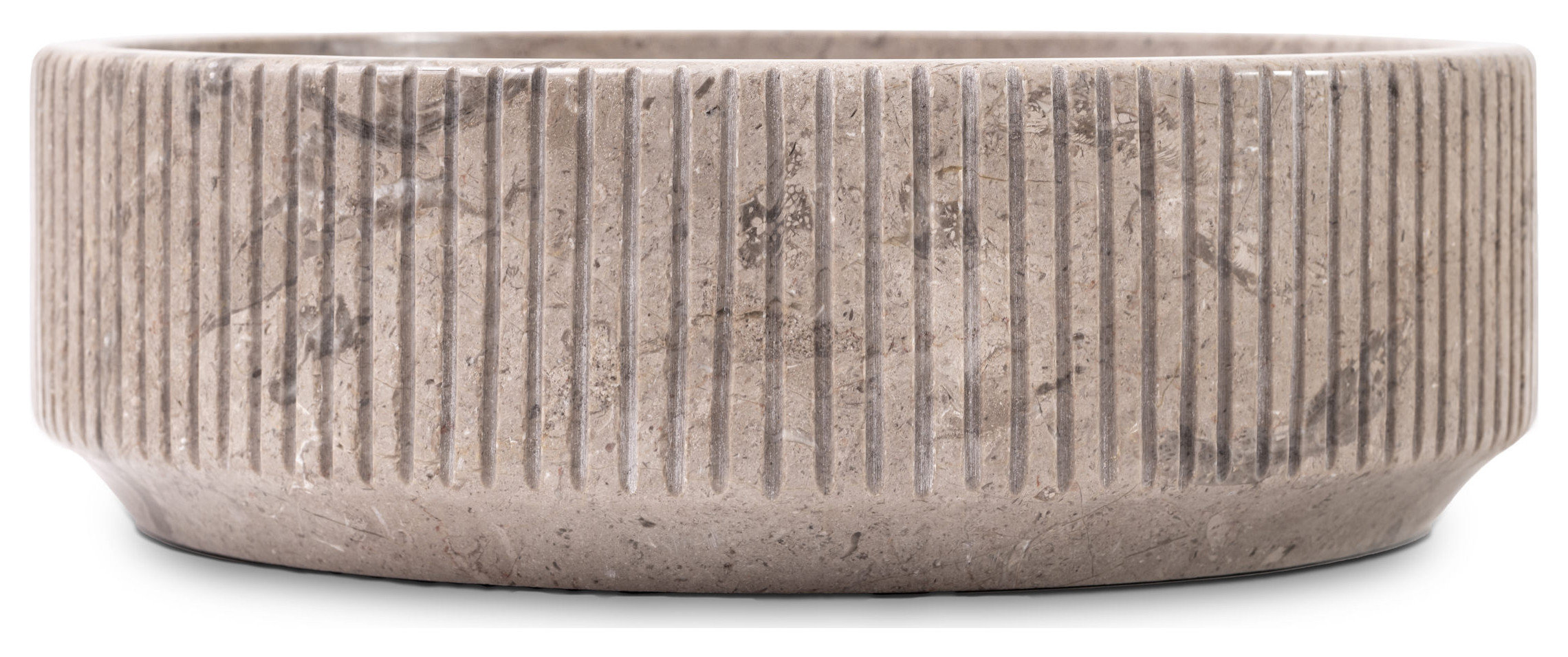 Natural Stone Vessel Bathroom Sink, Burj Goleta Marble - Traditional ...