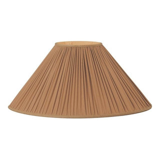 Brown Pleated Oval with Gallery Designer Lampshade, Brown, (4x6.5)x ...