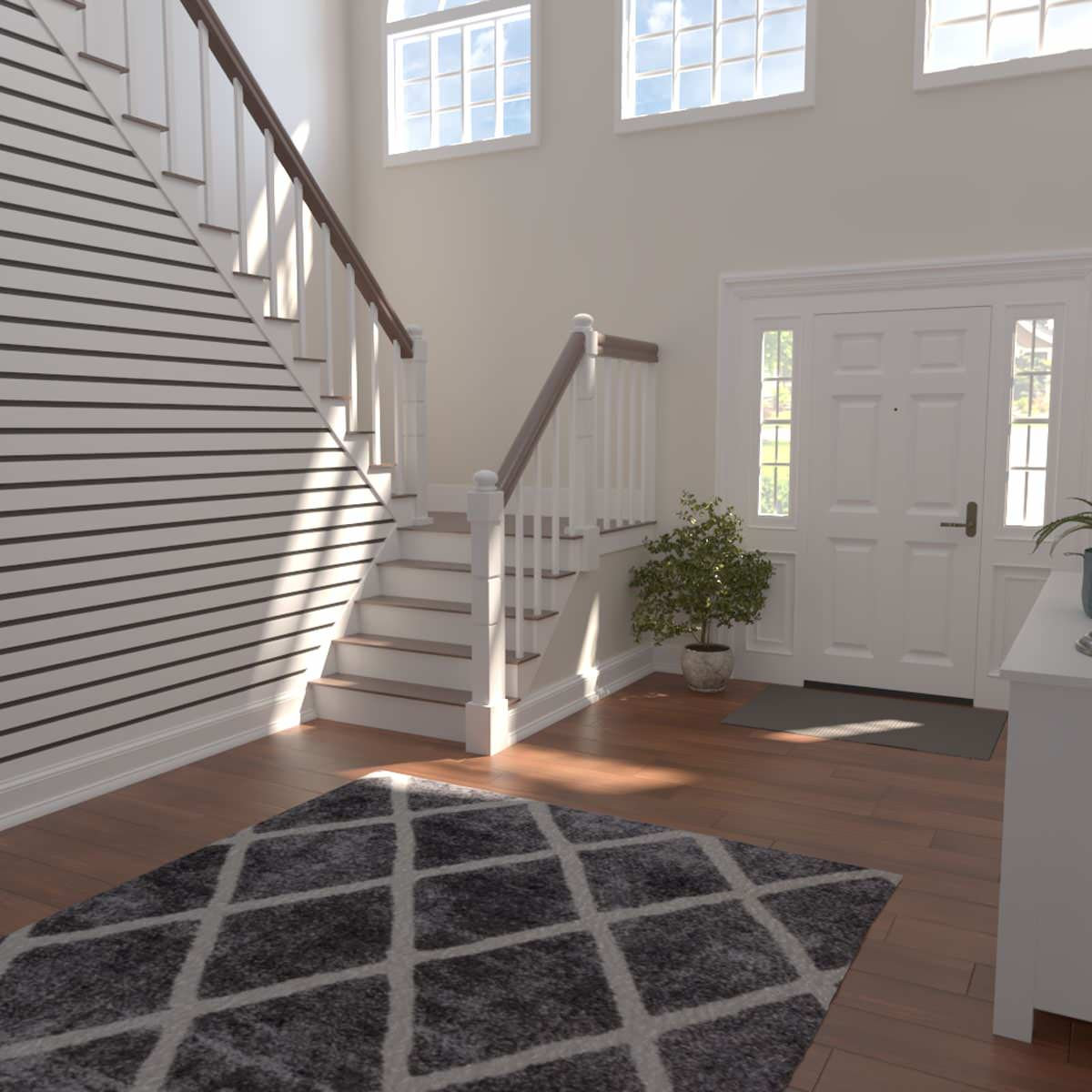 Adjustable PVC Slat Wall Panel Kit w/ 4"W Slats, Unfinished (contains ...