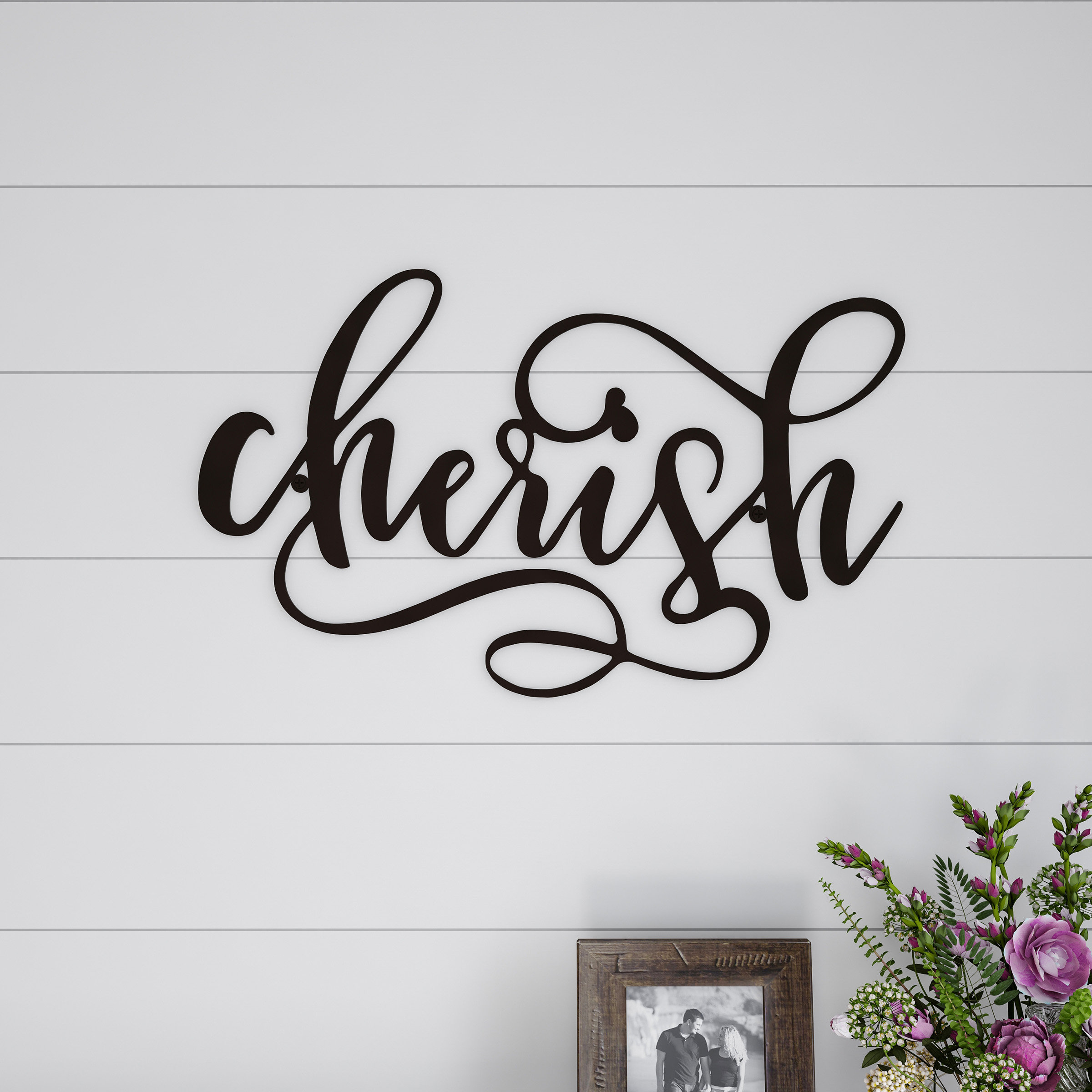 Metal Cutout- Cherish Decorative Wall Sign-3D Word Art by Lavish Home ...