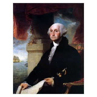 Gilbert Stuart George Washington Wall Decal, 21x28 - Traditional - Wall ...