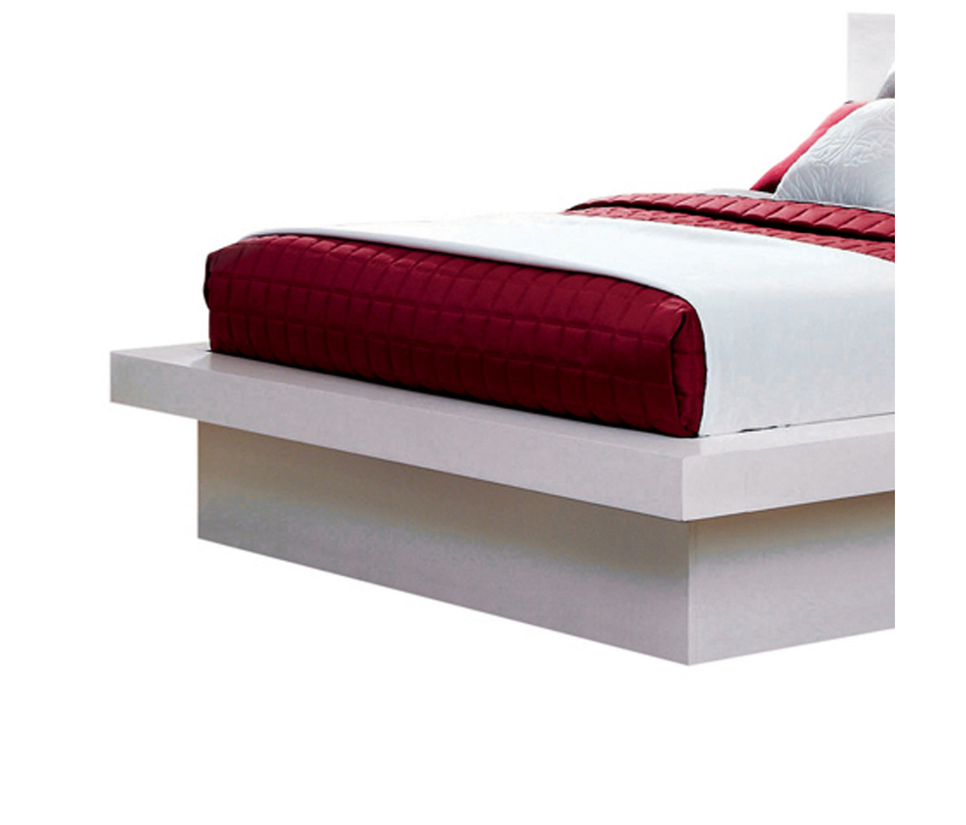 Benzara Platform Style California King Size Bed With Rail Seating ...