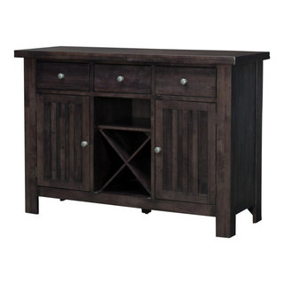Bremerton Slat Server, Warm Gray Finish - Contemporary - Buffets And ...