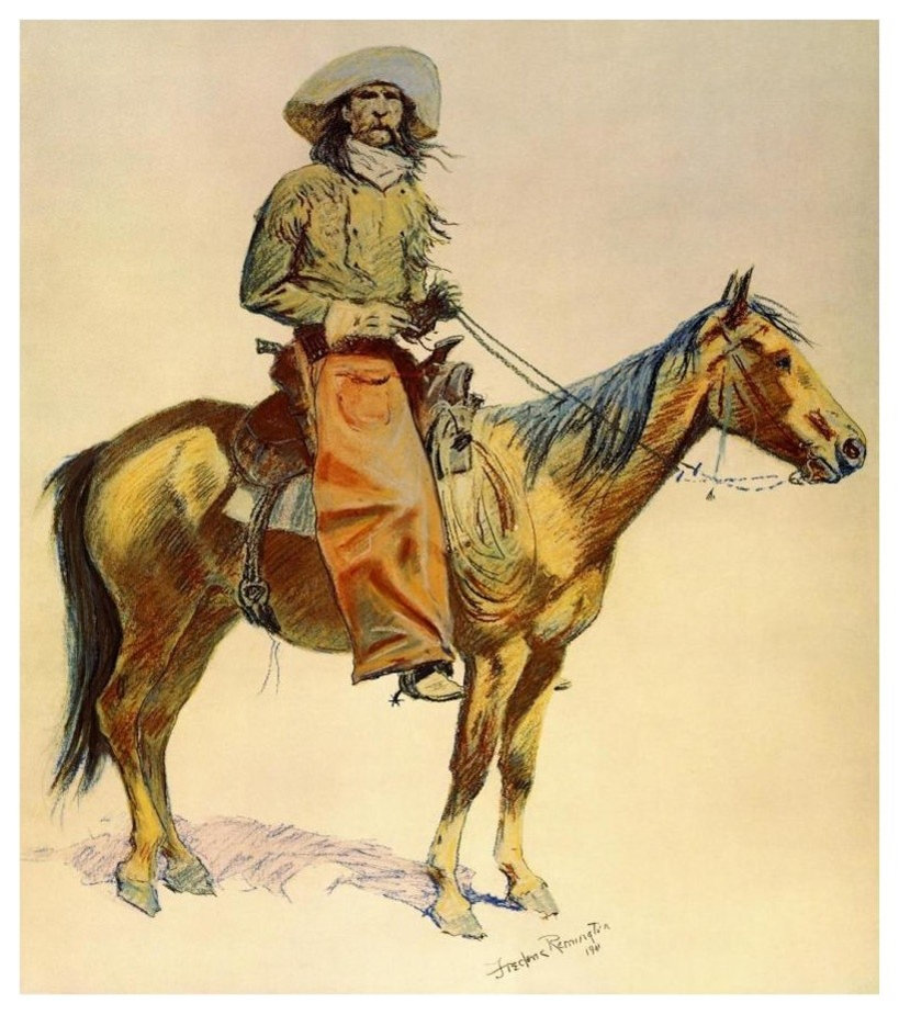 "Arizona Cowboy" Digital Paper Print by Frederic Remington, 16"x18", 16 ...