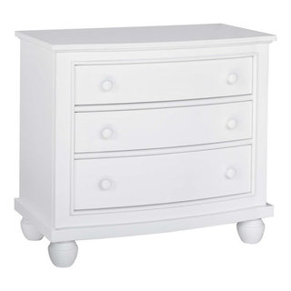 Sunset Trading 3-Drawer Shutter Coastal Wood Nightstand in White ...