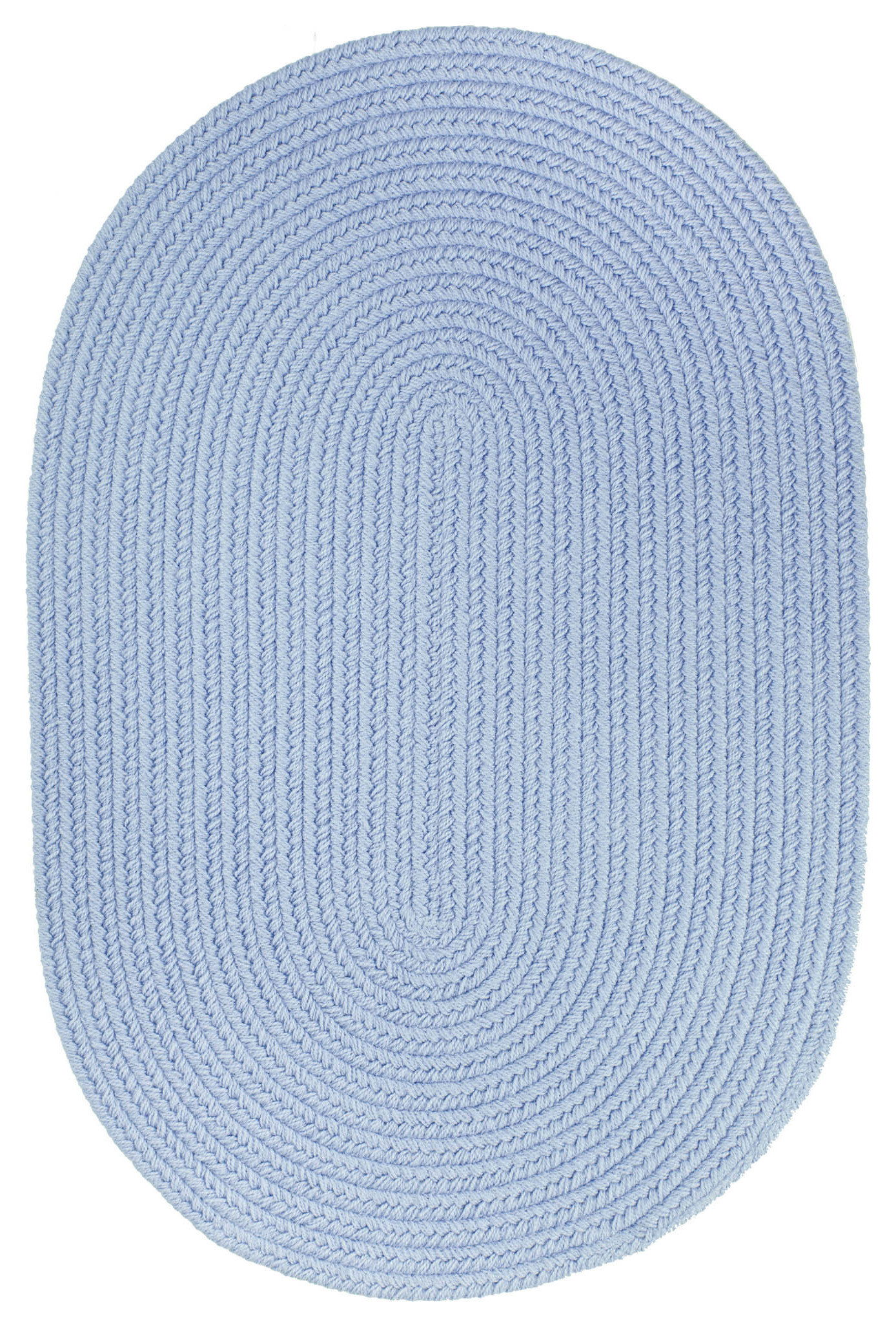 Maui Braided Solid Blue Rug, 10'x13' Oval - Contemporary - Outdoor Rugs ...