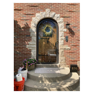 Full View Round Top Storm Door / After - Rustic - Entry - Chicago - by ...