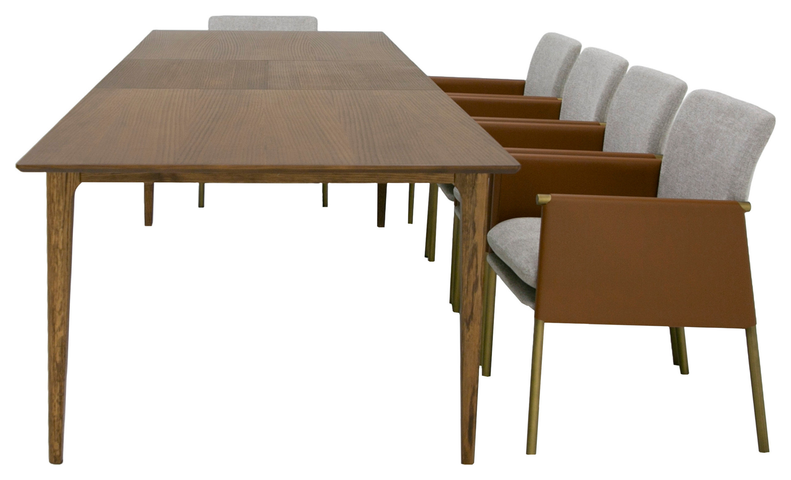 Modrest Dallas - Mid-Century Modern Brown Oak Extendable Dining Table ...