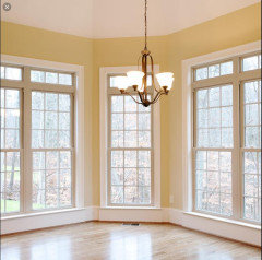 Help! I want white trim but I have beige/almond vinyl casement window