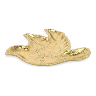 Lirondelle Gold Cast Iron Dove Decor Dish - Contemporary - Serving ...