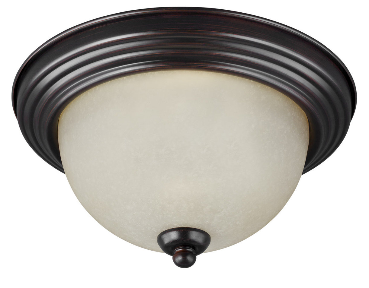 Bronze Three Light Flush Mount from the Geary Collection, 14.500 ...