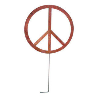 Peace Sign Garden Art - Contemporary - Garden Statues And Yard Art - by ...