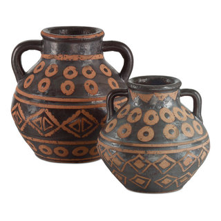 Nought Vase Black Set of 2 - Southwestern - Vases - by Sideboards and ...