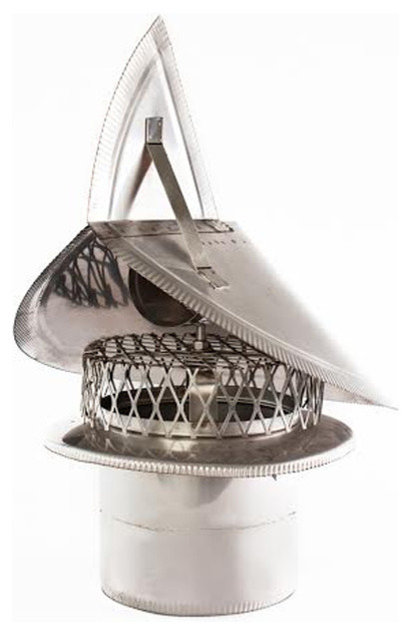 Round Non-Air Cooled Wind Directional Chimney Cap, 6", 9 ...