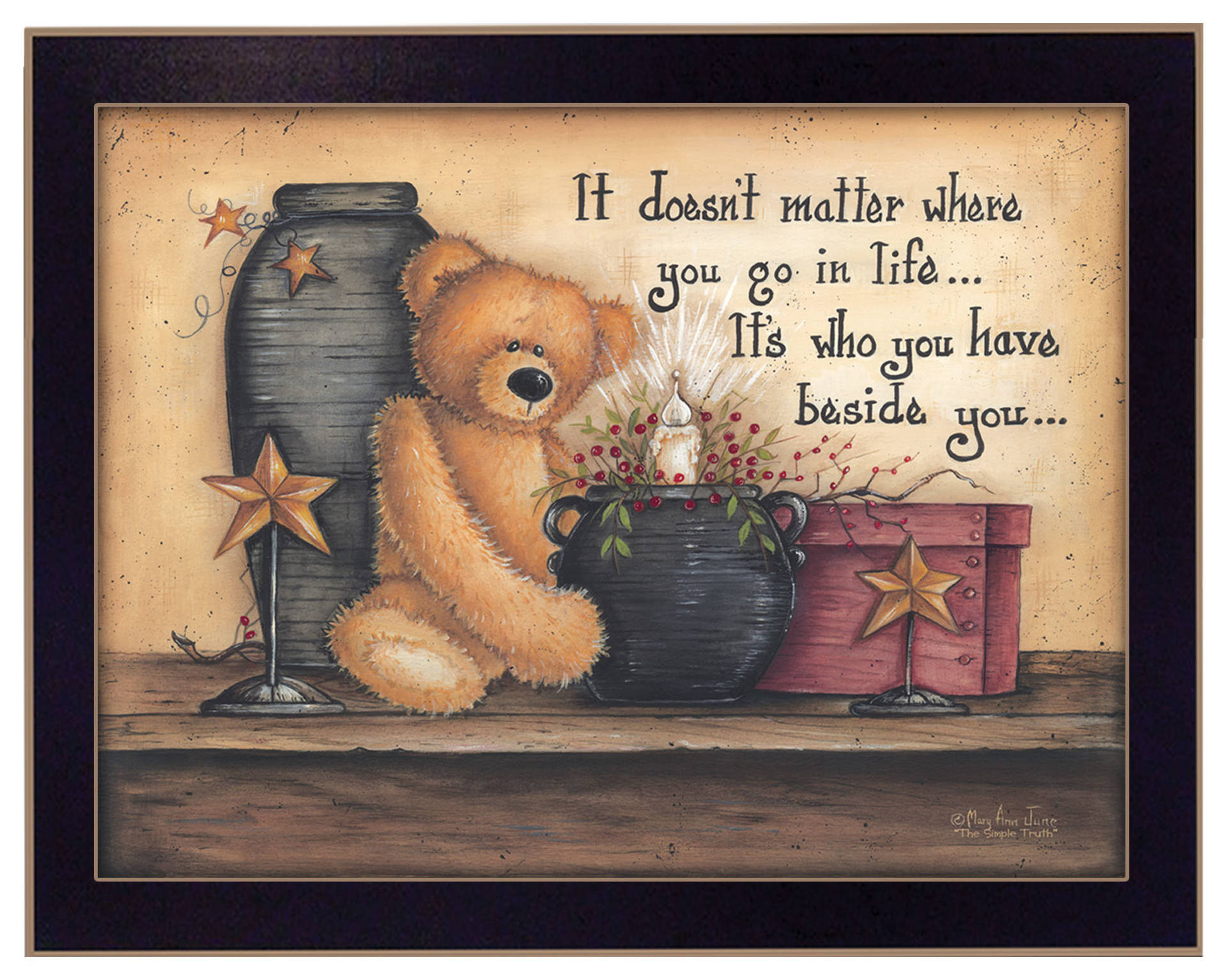 "The Simple Truth" By Mary June, Printed Wall Art, Ready To Hang, Black ...