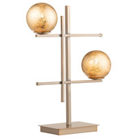 24.75"H Gold Metal Table Lamps With Gold Round Shade - Contemporary ...