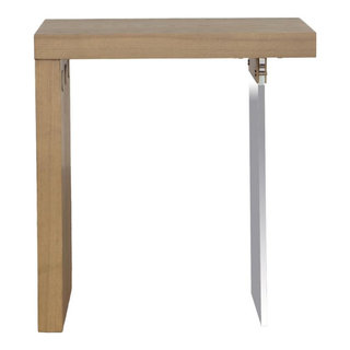 Chairside Table, Sandstone/Acrylic - Contemporary - Accent Chests And ...