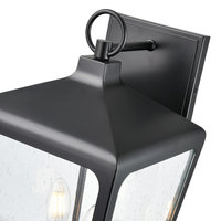 Brooks 2 Light 19" Tall Outdoor Wall Sconce Powder Coated Black ...