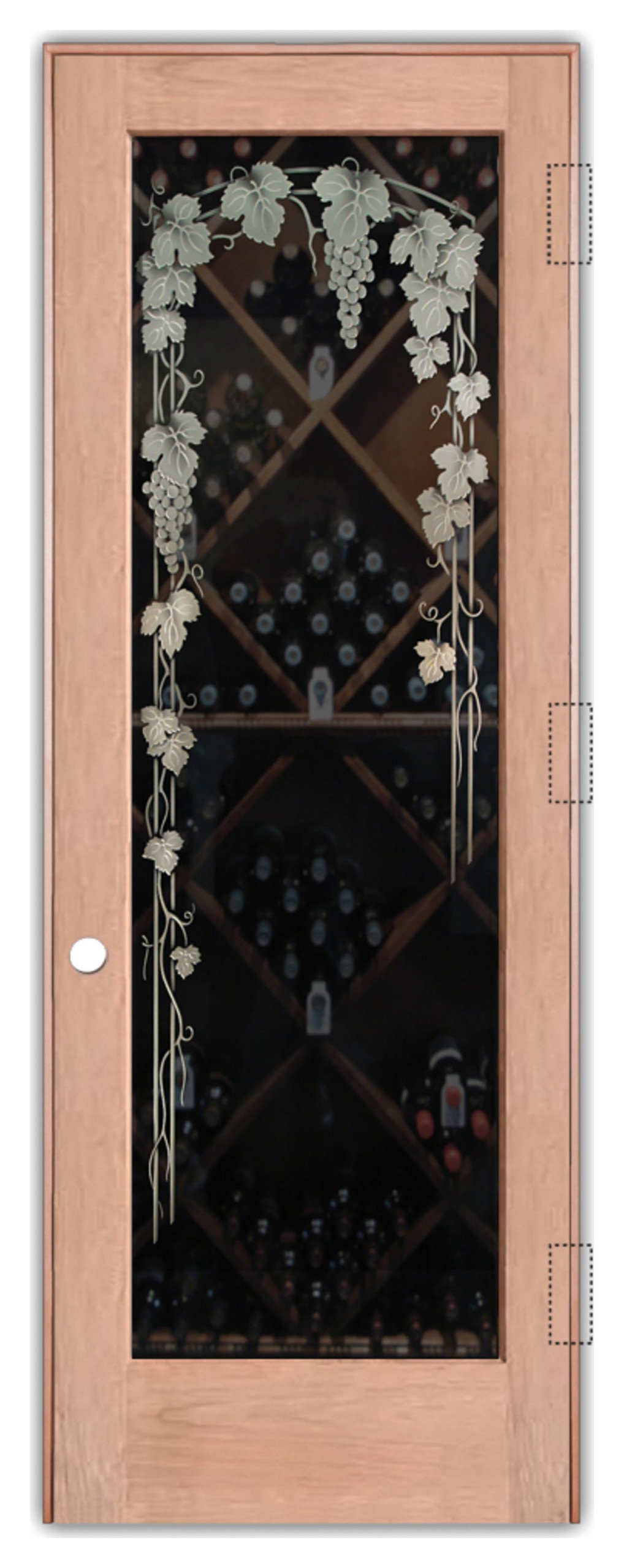 Wine Door - Vineyard Grapes Trellis - Primed - 28" x 80" - Book/Slab ...