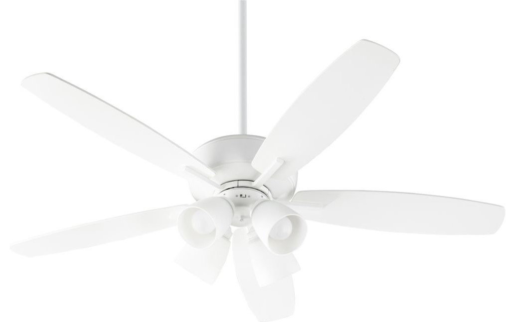 Breeze Quorum Home Collection Ceiling Fan in Studio White ...