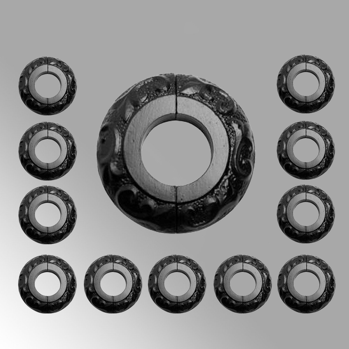 Radiator Flange Black Aluminum Escutcheon 1 1/4 inches' ID Pack of Pack ...