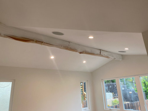 wrapping a beam in wood