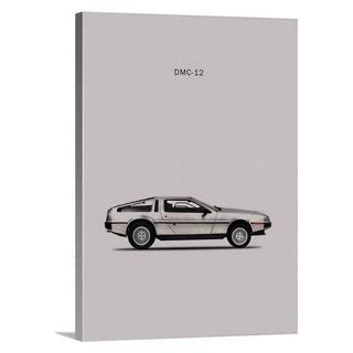 "DeLorean DMC-12 1981" Wrapped Canvas Art Print, 18"x24"x1.5", 18"x24 ...