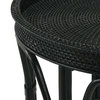 Antonio Round Rattan Tray Top Accent Table Black - Tropical - Side ...