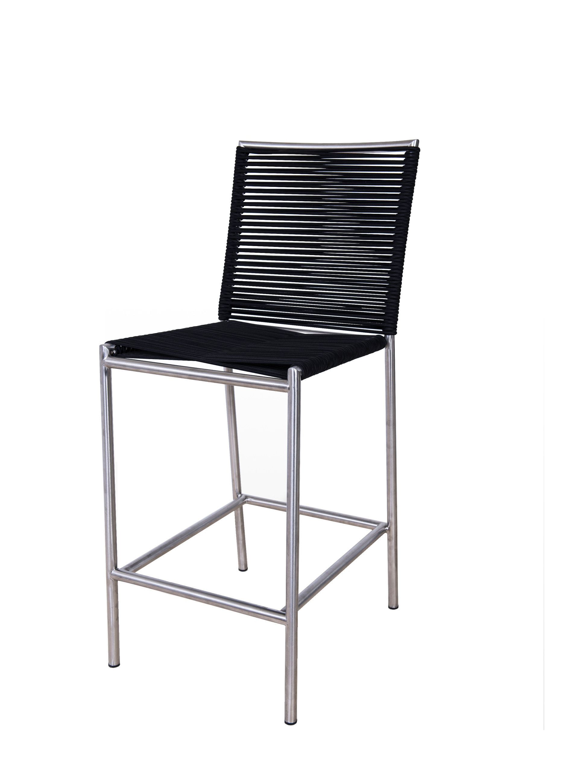Modrest Lathrop Modern Black Outdoor Counter Stool - Contemporary ...