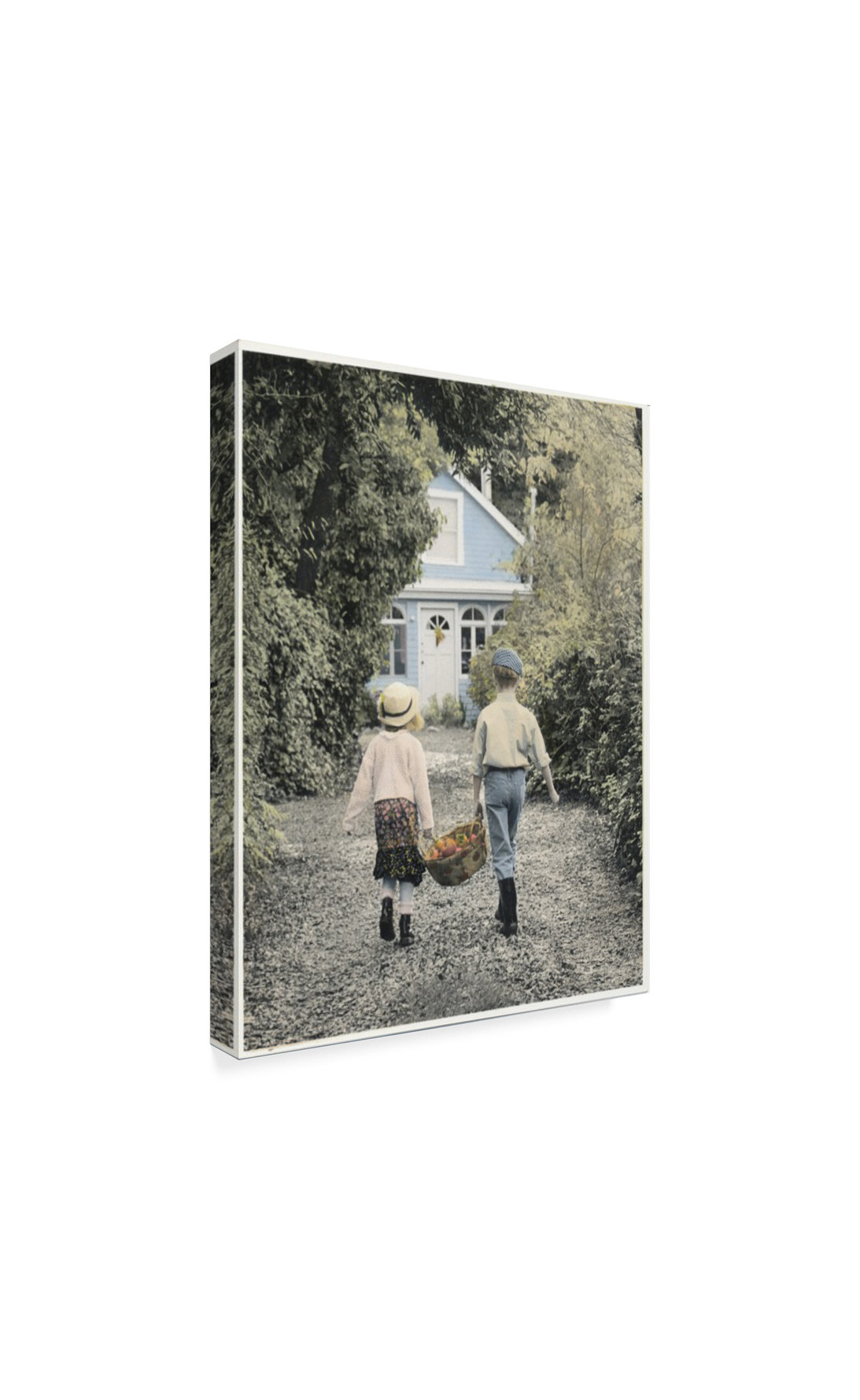 Gail Goodwin 'Fall Stroll' Canvas Art, 19"x14" - Farmhouse - Prints And ...