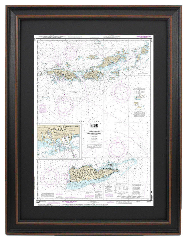 Nautical Chart, Virgin Islands, Virgin Gorda to St. Thomas & St. Croix ...