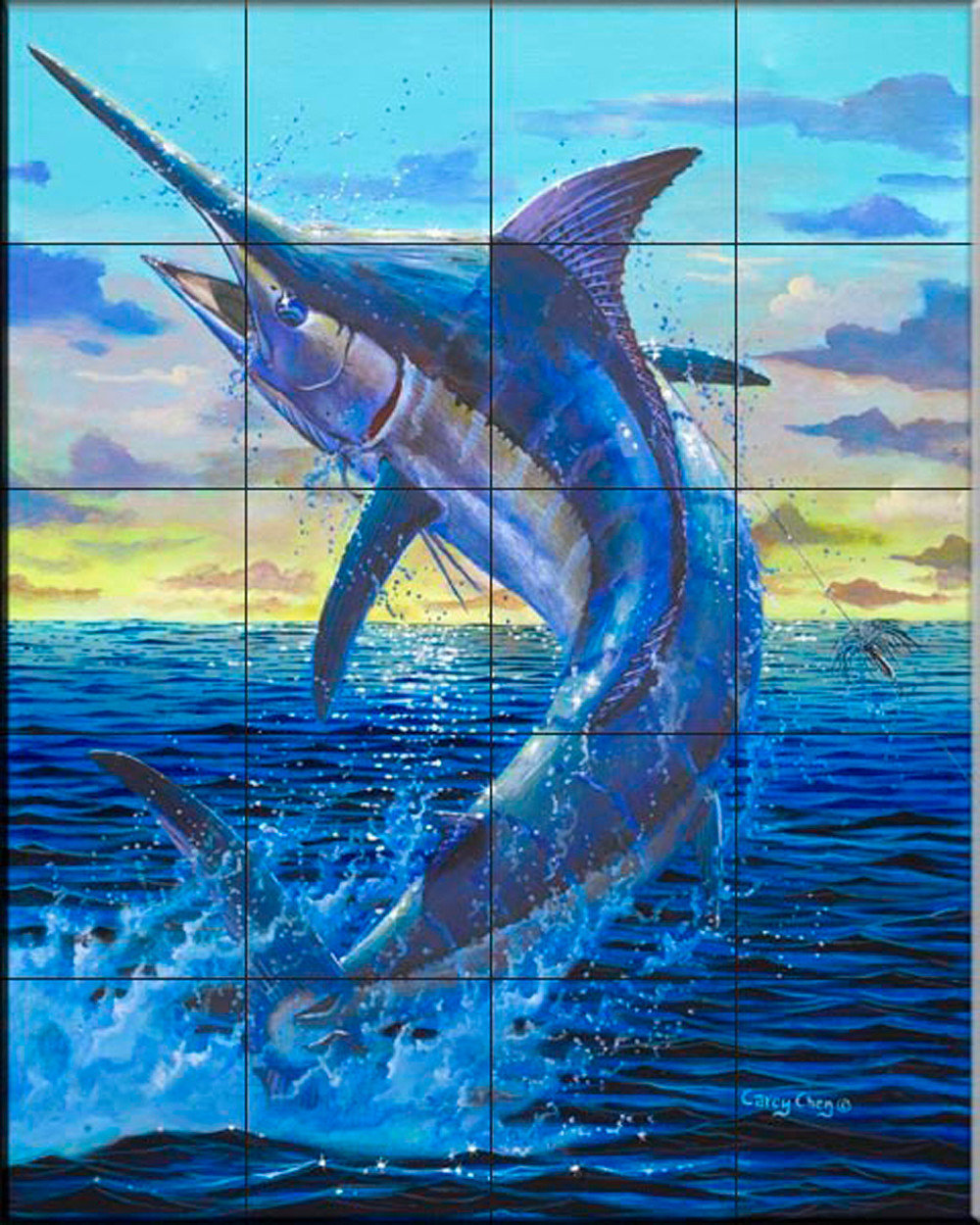 Tile Mural, Venezuela Grander by Carey Chen, 17" x 21.25" (20 Tiles ...