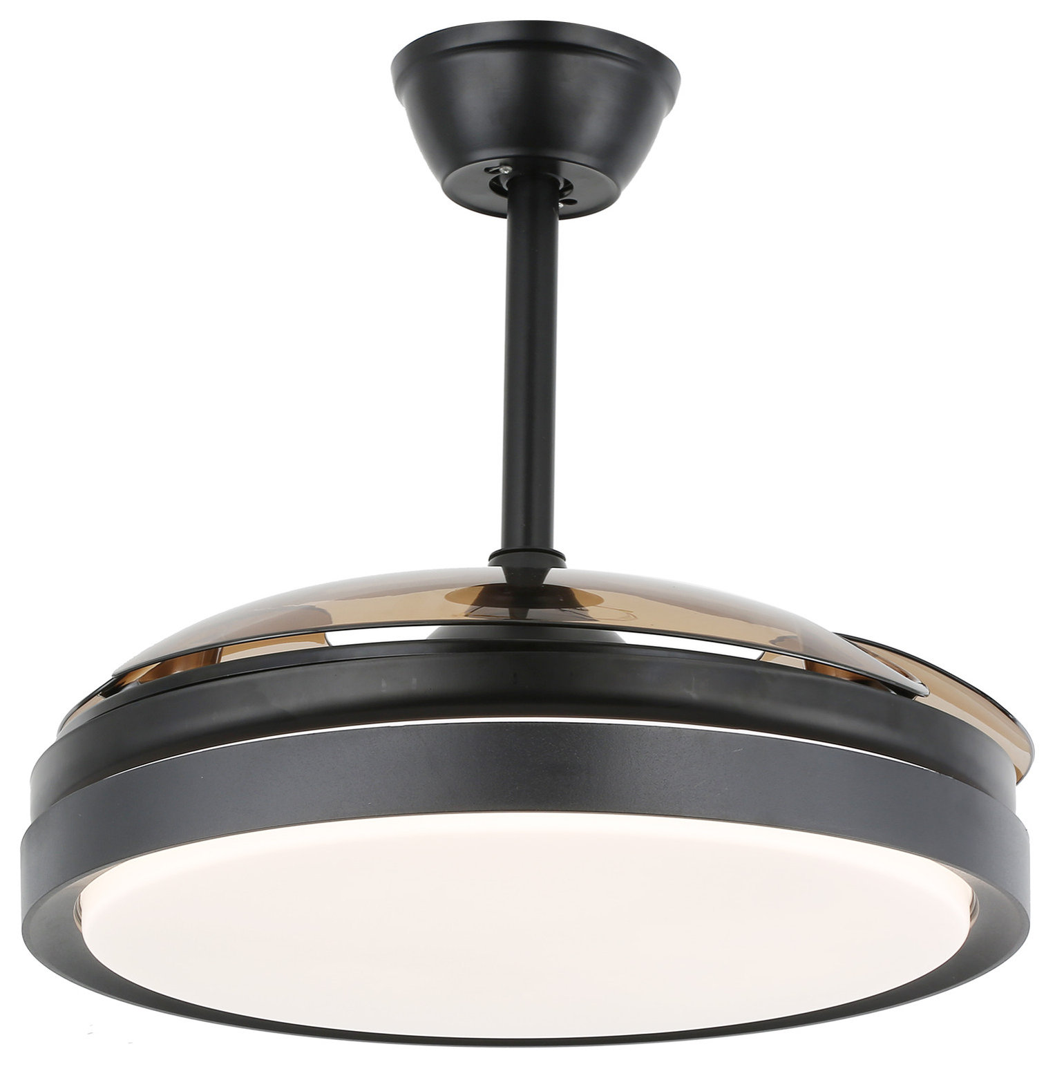 42 inch Contemporary Retractable 3-blade LED Ceiling Fan With Light ...
