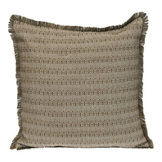 Parkland Collection Transitional Stripes Green Square 24" x 24" Pillow ...