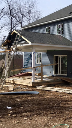 Concrete patio damaged by faulty finish work on new build